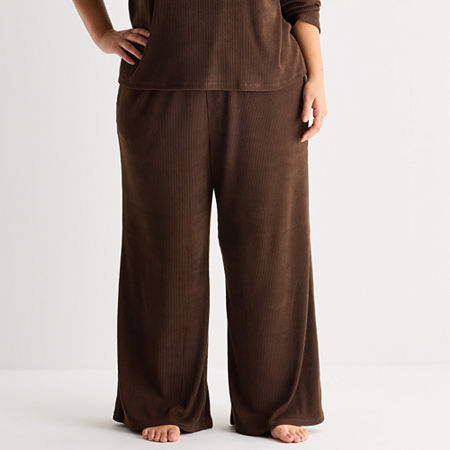 Click here for Ambrielle Womens Rib Plus Pajama Pants  2x  Brown prices