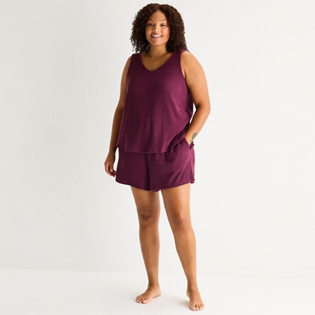 Click here for Ambrielle Womens Rib V Neck Sleeveless Plus Pajama... prices