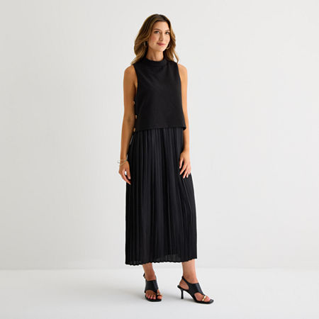 Click here for Clover And Sloane Womens Sleeveless Midi Shift Dre... prices