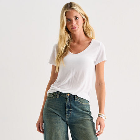 Click here for a.n.a Womens Scoop Neck Short Sleeve T-Shirt  Peti... prices