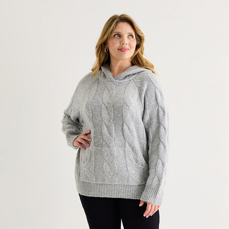 Click here for St. Johns Bay Plus Womens Hooded Long Sleeve Pullo... prices