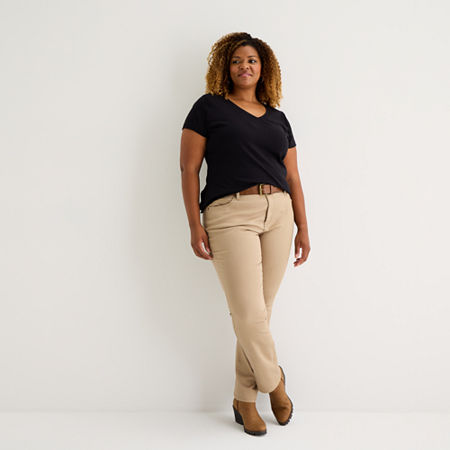 Click here for St. Johns Bay Womens Plus V Neck Short Sleeve T-Sh... prices