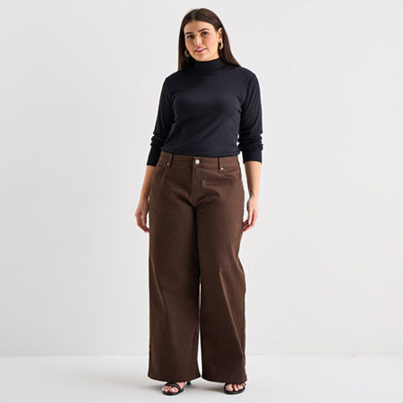 Click here for a.n.a Womens Mock Neck Long Sleeve Plus T-Shirt  3... prices