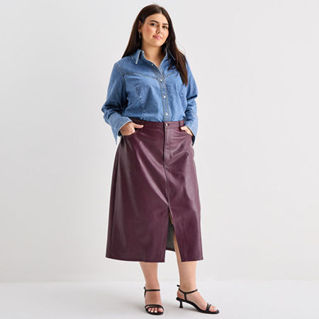 Click here for a.n.a Denim Womens Plus Long Sleeve Regular Fit Bu... prices