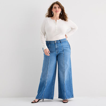 Click here for a.n.a Plus Womens Highest Rise Wide Leg Jean  22w... prices