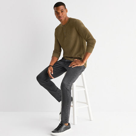 Click here for mutual weave Mens Long Sleeve Regular Fit Henley S... prices
