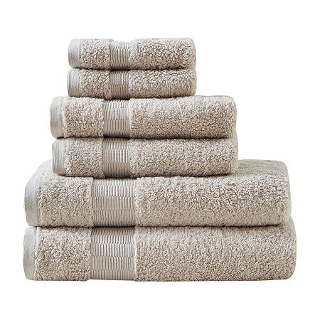 Madison Park Signature Luce Egyptian Cotton 6-Pc. Bath Towel Set - Sand