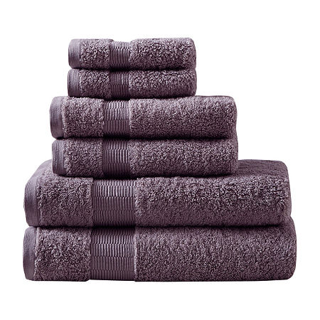 Madison Park Signature Luce Egyptian Cotton 6-Pc. Bath Towel Set - Purple