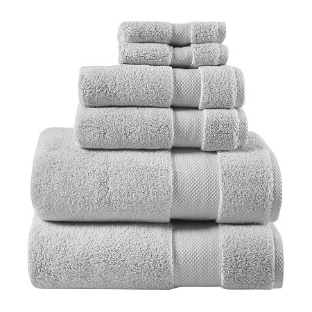 Madison Park Signature Splendor Cotton 6-Pc. Bath Towel Set - Grey