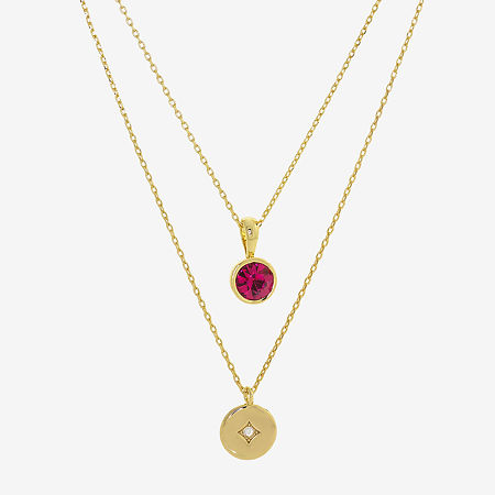 Click here for Sparkle Allure Womens Red Cubic Zirconia Necklace... prices