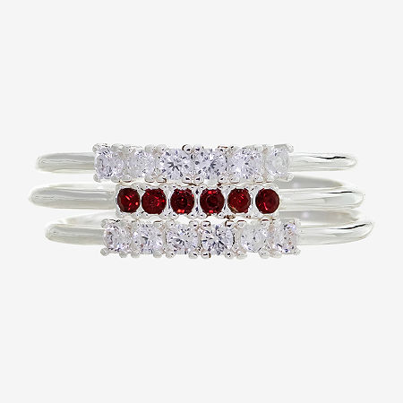 Click here for Sparkle Allure Birthstone Womens Red Cubic Zirconi... prices