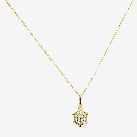 Click here for Turtle Girls Lab Created White Cubic Zirconia 14K... prices