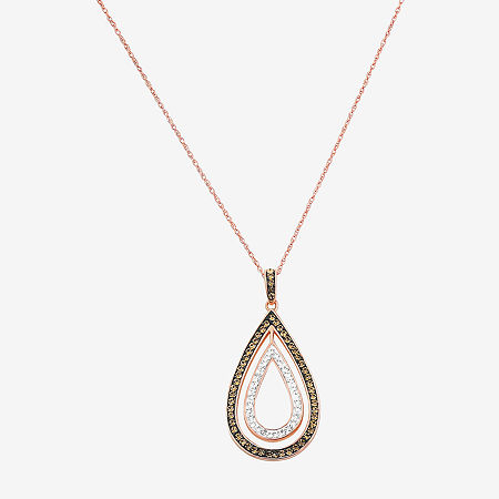Click here for Rose N Chocolate Crystal Pendant Necklace  One Siz... prices