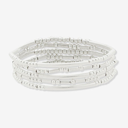 Click here for a.n.a Silver Tone Womens 5-pc. Bracelet Set  One S... prices