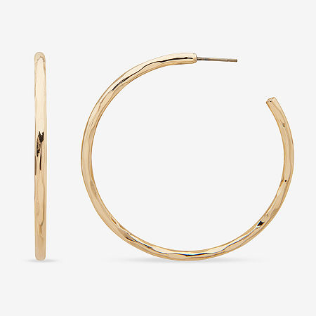 Click here for Worthington Silver Tone Hammered C Womens 50.8mm H... prices