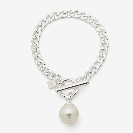 Click here for Worthington Silver Tone Simulated Pearl Womens Cur... prices