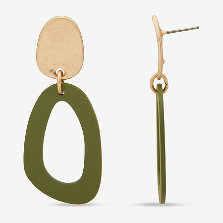 Click here for a.n.a Double Womens Drop Earrings  One Size  Green prices