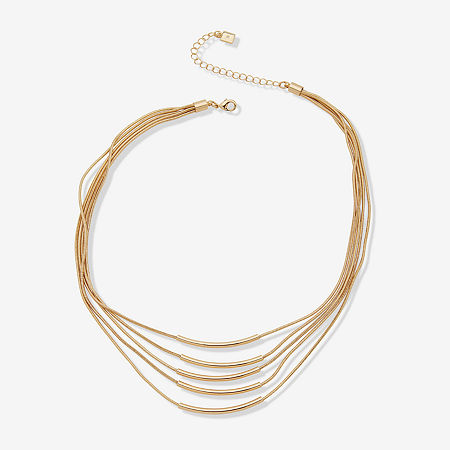 Click here for Worthington Gold Tone Womens 17 Inch Strand Neckla... prices