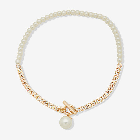Click here for Worthington Toggle Pendant Womens White Simulated... prices
