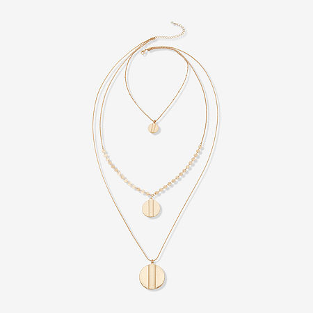 Click here for a.n.a Gold Tone Womens 39 Inch Strand Necklace  On... prices