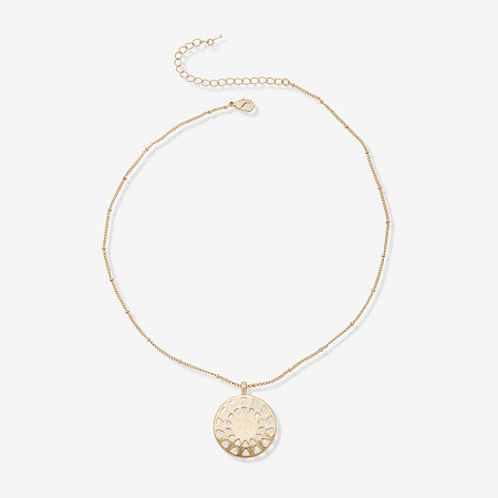 Click here for a.n.a Womens Sunburst 17 Inch Pendant Necklace  On... prices