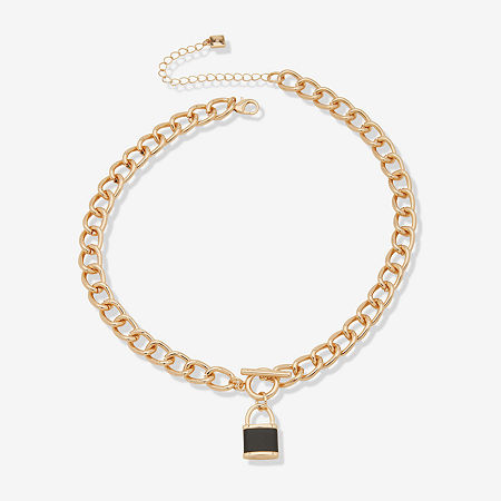 Click here for Worthington Gold Tone & Black Leather Lock Womens... prices