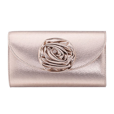 Click here for N By Nina Frily Rosette Emebellished Flap Clutch E... prices