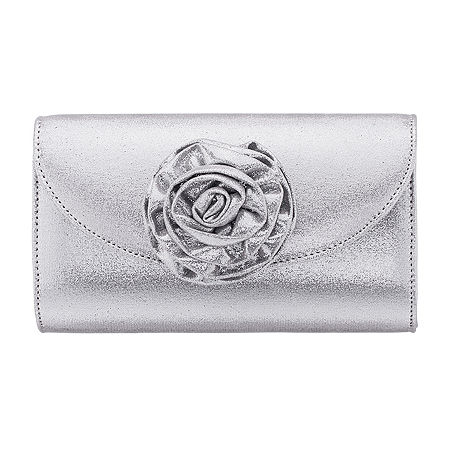 Click here for N By Nina Frily Rosette Emebellished Flap Clutch E... prices