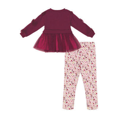 Blueberi Boulevard Toddler Girls 2-pc. Legging Set, Color: Berry - JCPenney