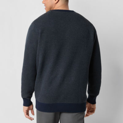 mutual weave Waffle Big and Tall Mens Crew Neck Long Sleeve Pullover ...