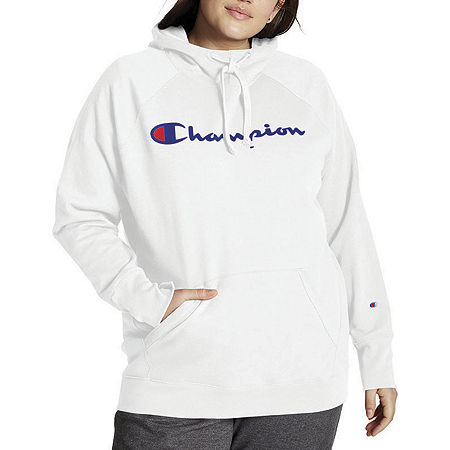 Champion Womens Long Sleeve Fleece Active Hoodie  3x  White