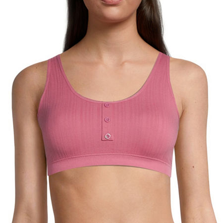 Click here for Arizona Body Henley Seamless Bralette  Small  Pink prices