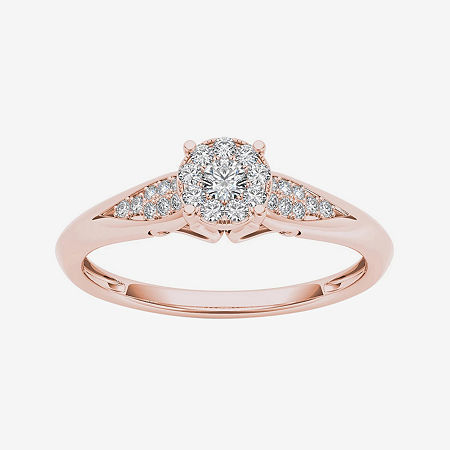 Click here for 1/6 CT.T.W. Natural Diamond 10K Rose Gold Engageme... prices