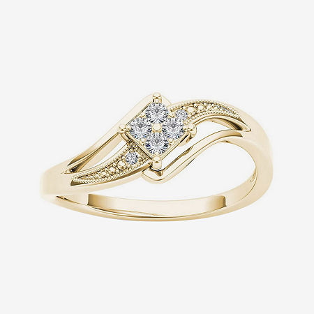 Click here for 1/10 CT.T.W. Natural Diamond 10K Yellow Gold Engag... prices