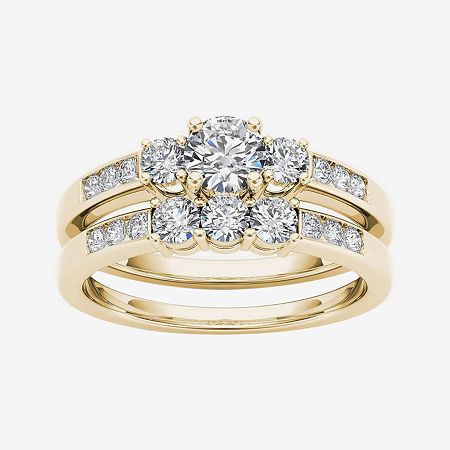 Click here for 1 CT.T.W. Natural Diamond 14K Yellow Gold Bridal R... prices