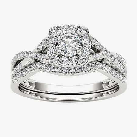 Click here for 3/4 CT.T.W. Natural Diamond 10K White Gold Bridal... prices