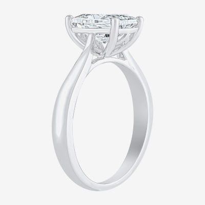 (G / VS2) Womens 2 CT. Lab-Grown White Diamond 14K Gold Radiant-cut ...