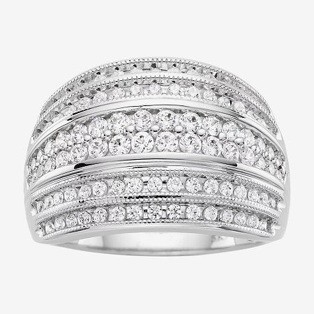 Click here for 1 CT.T.W. Natural Diamond 10K White Gold Ring  6... prices