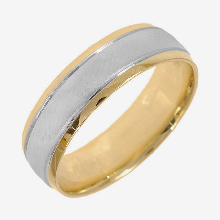 Click here for 10K Two-Tone Gold Womens Polished & Matte 5mm Wedd... prices