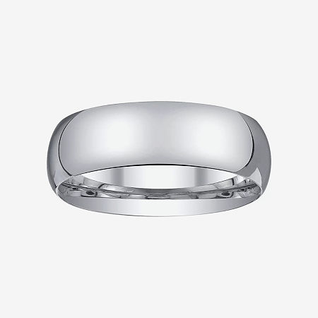 Click here for Womens 6mm Silver Domed Wedding Band Ring  4  Whit... prices