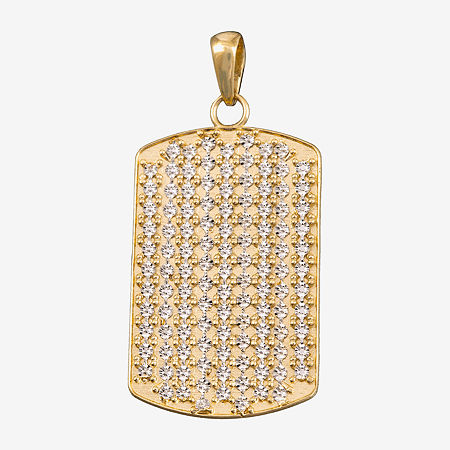 Click here for Made in Italy Mens 14K Gold Dog Tag Pendant  One S... prices