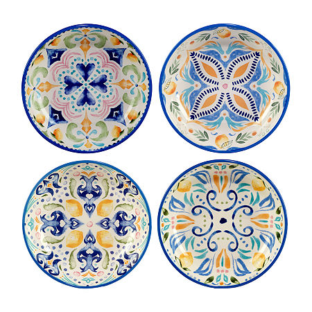 Certified International Lemonade Set of 4 Soup/Pasta Bowl 9