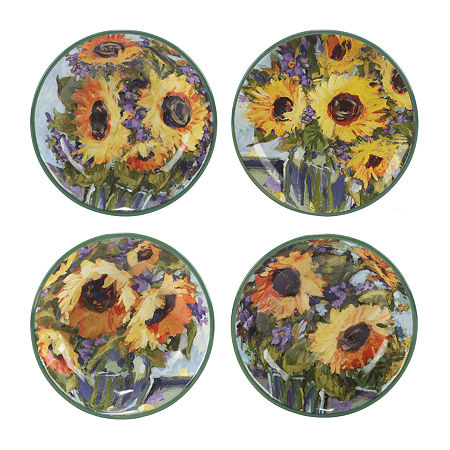 Click here for Certified International Sunflower Bouquet 4-pc. Ea... prices