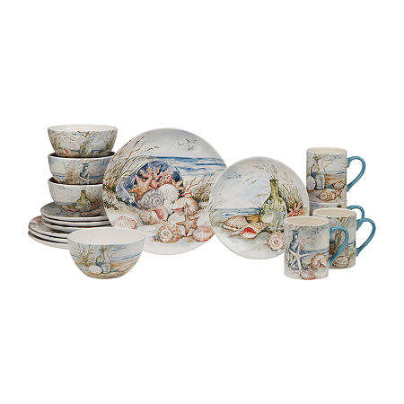 Certified International Coastal Landscape 16 Pc-Dinnerware Set  Service for 4