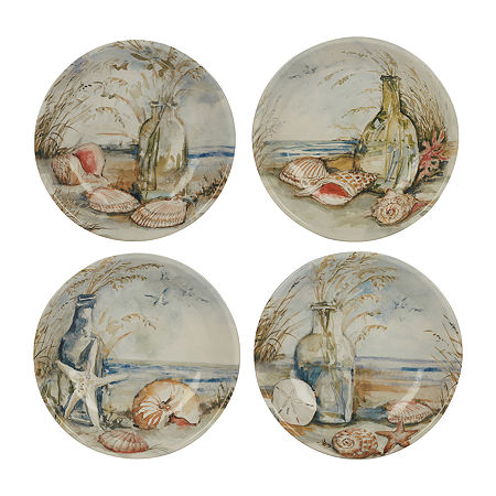 Certified International Coastal Landscape Set of 4 Soup/Pasta Bowl 9