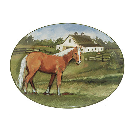 Certified International York Stables Oval Platter 16