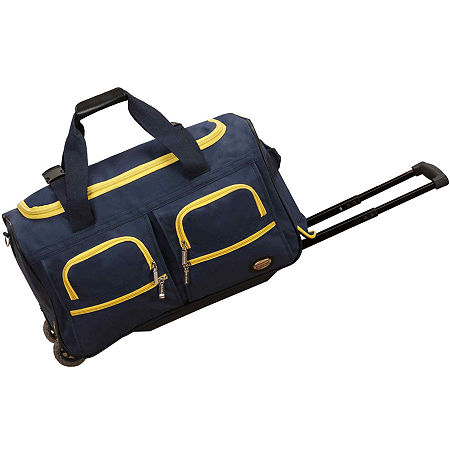 Click here for Rockland 22 Carry-On Rolling Duffle Bag - Navy wit... prices