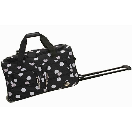 Rockland 22 Carry-On Rolling Duffle Bag - Polka Dot