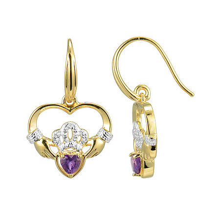 Click here for Heart-Shaped Genuine Amethyst and Diamond-Accent C... prices
