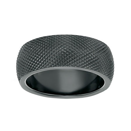Click here for Mens Black Zirconium Textured Wedding Band  10  Bl... prices